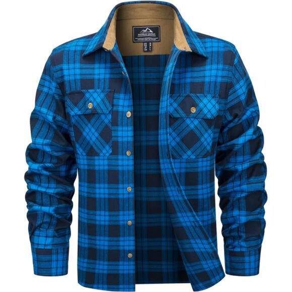 Shirts | Mens Flannel Shirts Long Sleeve Plaid Royal Blue | Poshmark